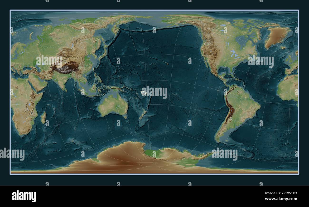 Balmoral Reef Tectonic Plate On The Wiki Style Elevation Map In The Patterson Cylindrical