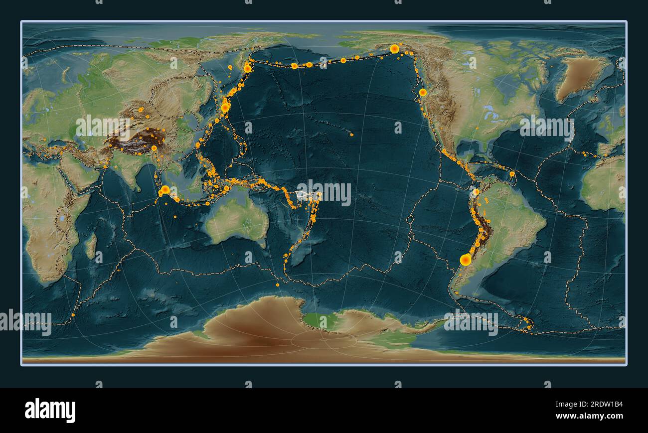 Balmoral Reef Tectonic Plate On The Wiki Style Elevation Map In The Patterson Cylindrical