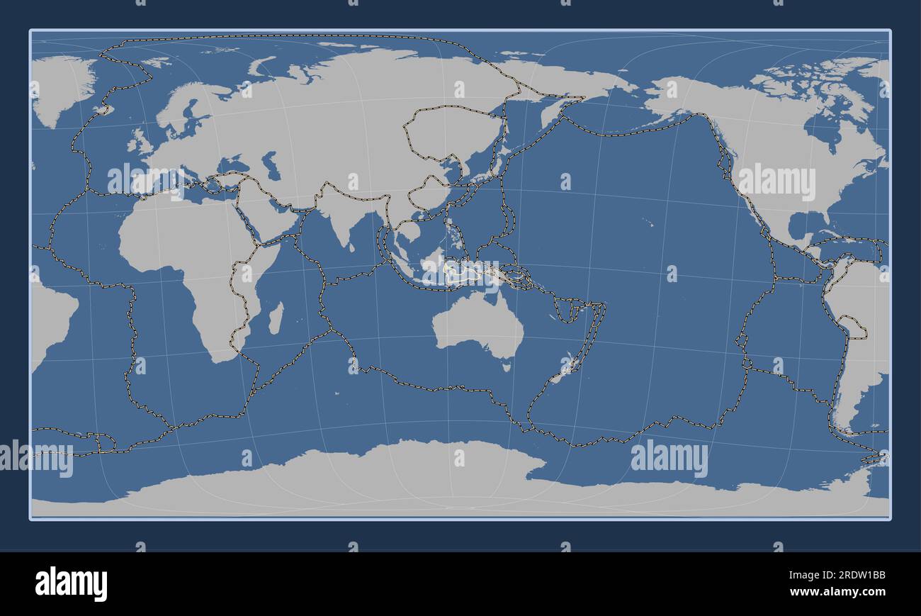 Banda Sea tectonic plate on the solid contour map in the Patterson ...