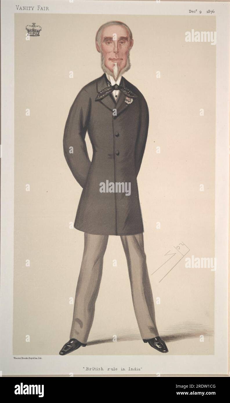 British Rule in India 9 December 1876 by Leslie Ward Stock Photo - Alamy