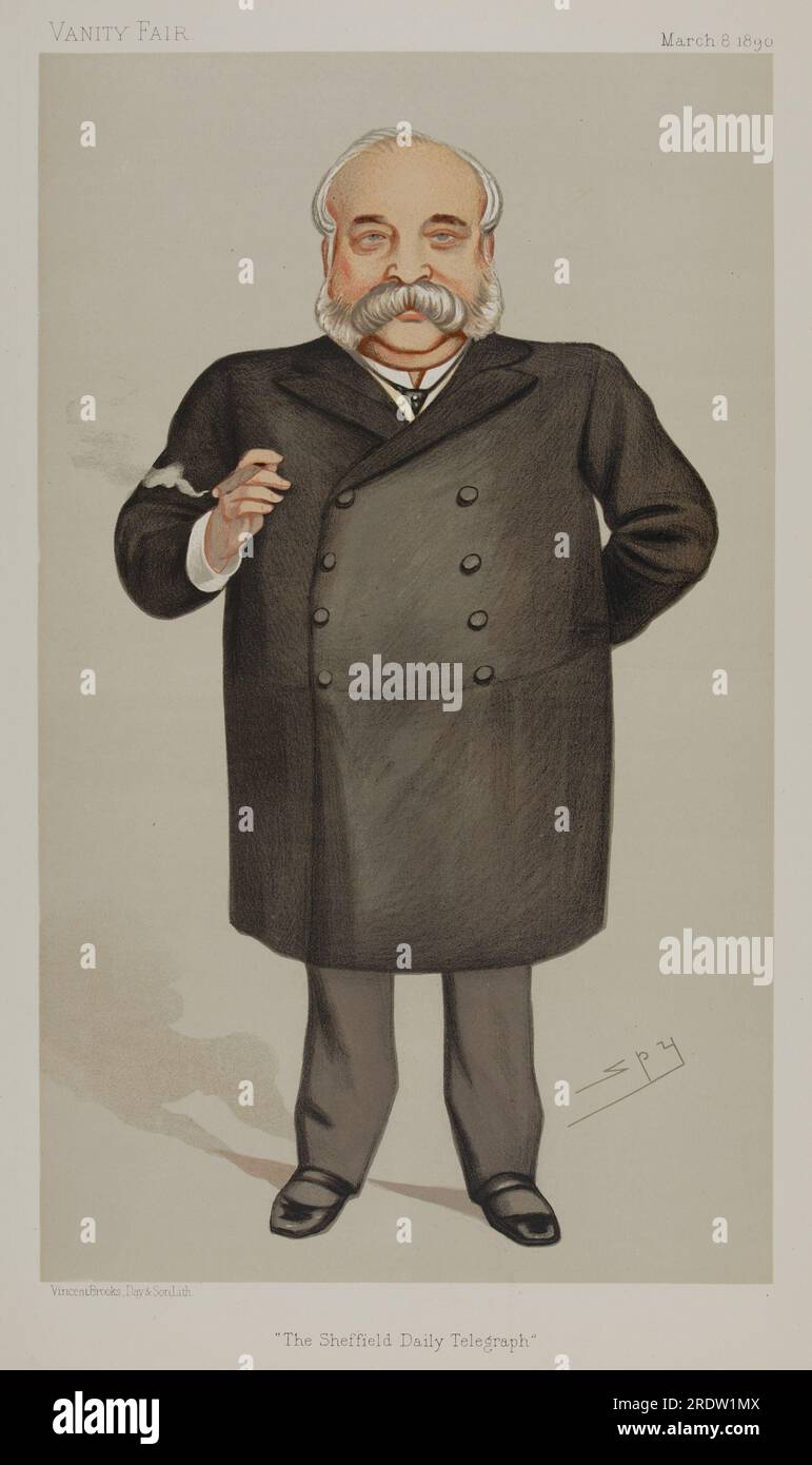 The Sheffield Daily Telegraph 8 March 1890 by Leslie Ward Stock Photo ...