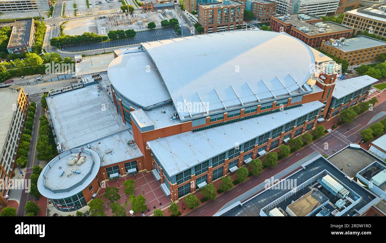 Nationwide arena aerial over stadium in Columbus Ohio Stock Photo - Alamy