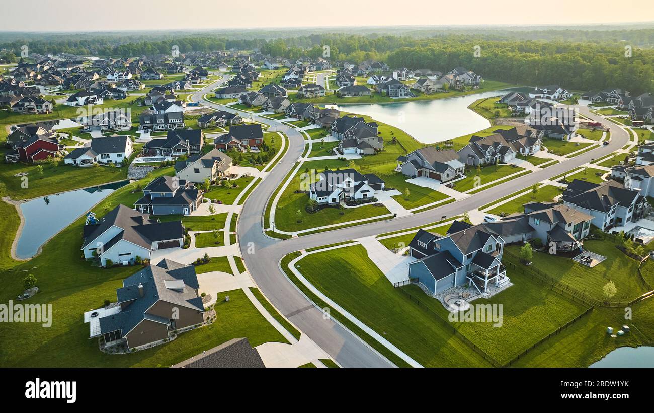 Large expensive homes in grand neighborhood with large ponds million ...