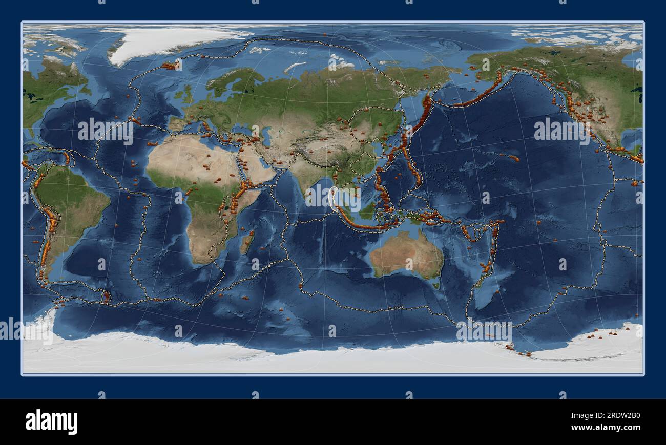 Burma tectonic plate on the Blue Marble satellite map in the Patterson ...