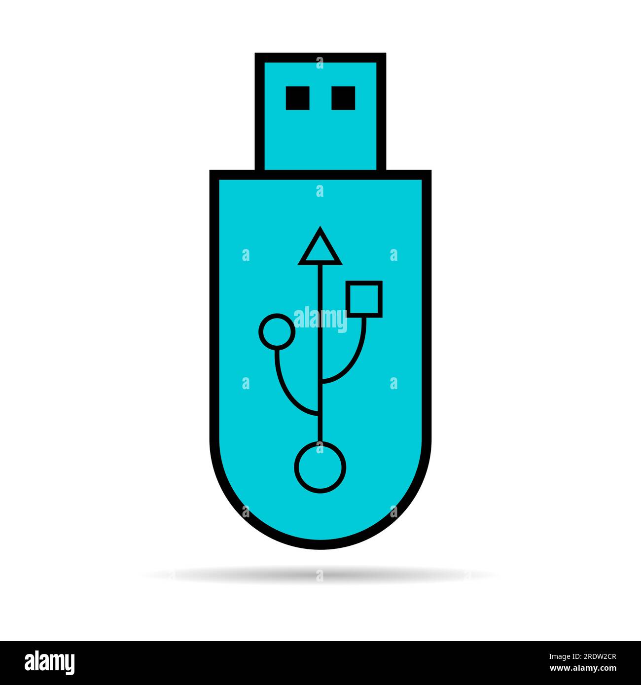 USB icon technology with shadow, connect device sign, electronic ...