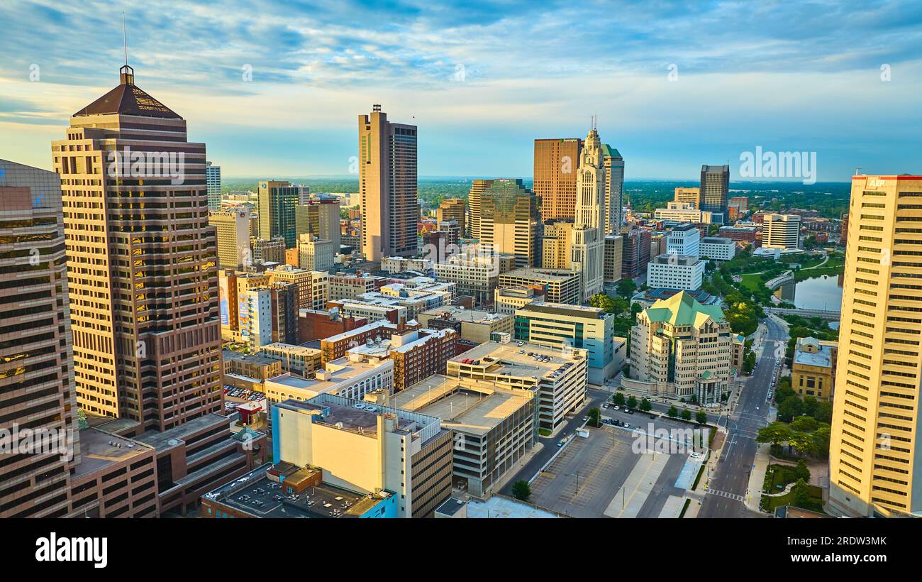 Aerial view downtown columbus ohio hi-res stock photography and images ...