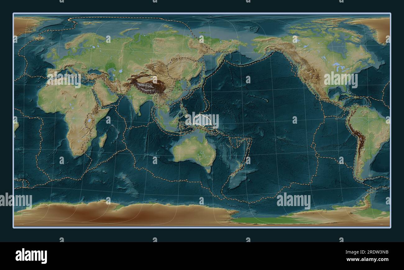 Caroline tectonic plate on the Wiki style elevation map in the ...