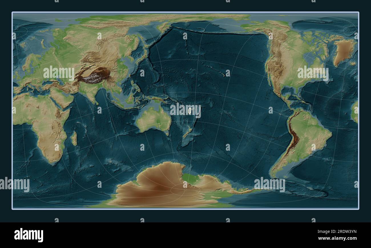 Conway Reef tectonic plate on the Wiki style elevation map in the ...