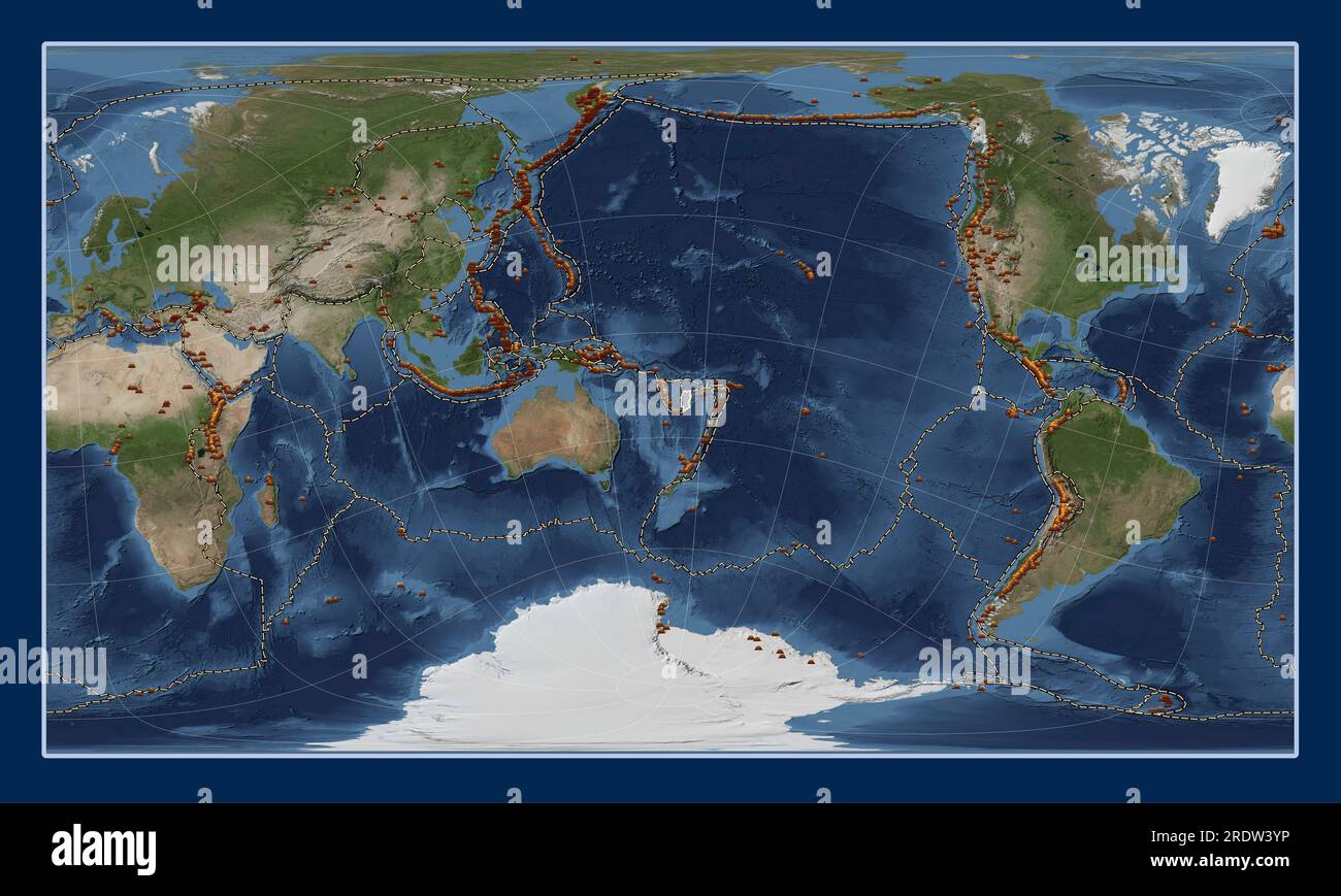 Conway Reef tectonic plate on the Blue Marble satellite map in the ...