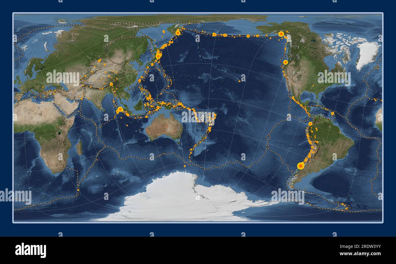 Conway Reef tectonic plate on the Blue Marble satellite map in the ...
