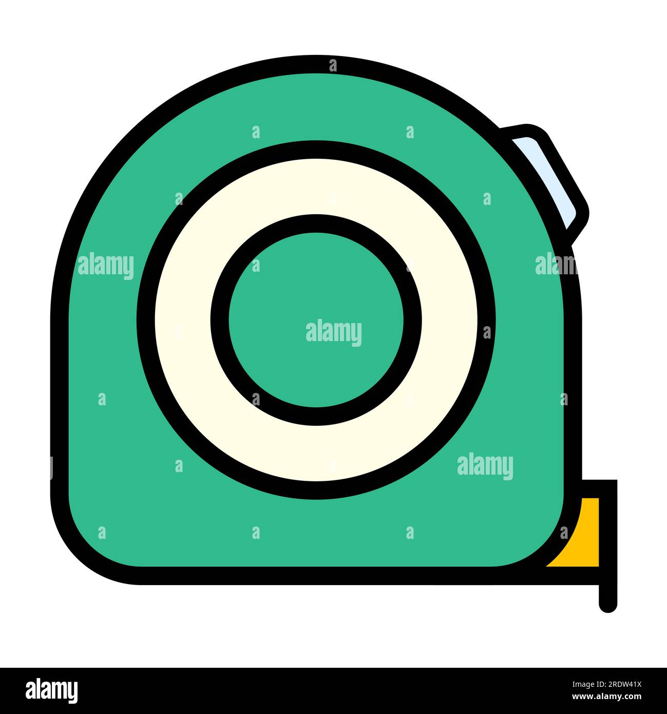 Measurement tape icon, measure tool concept design symbol, instrument ...