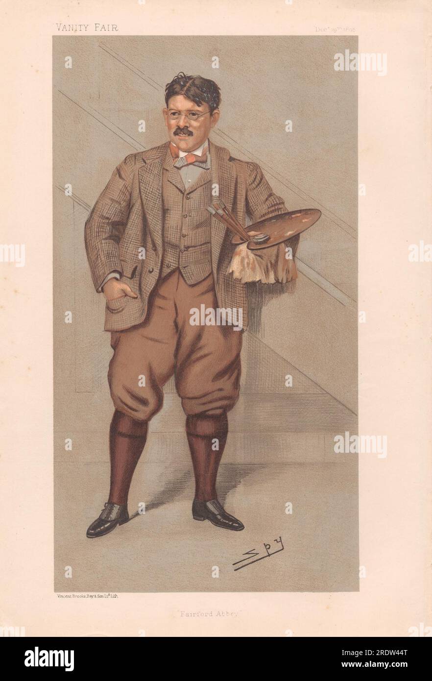 Vanity Fair - Artists. 'Fairford Abbey'. Mr. Edwin Austin Abbey. 29 December 1898 1898 by Leslie ...