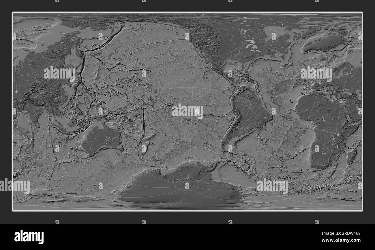 Easter tectonic plate on the bilevel elevation map in the Patterson ...