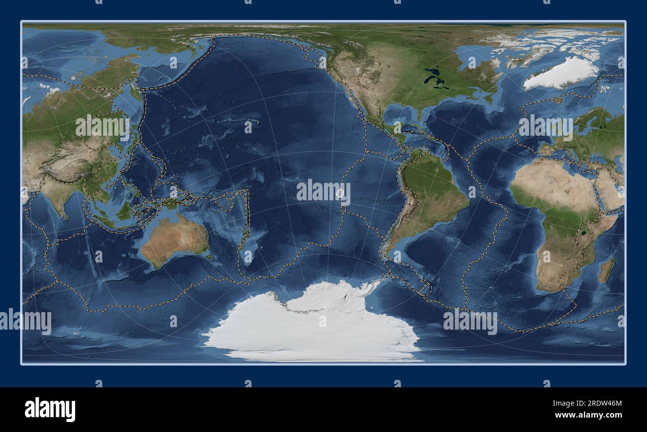 Easter tectonic plate on the Blue Marble satellite map in the Patterson ...