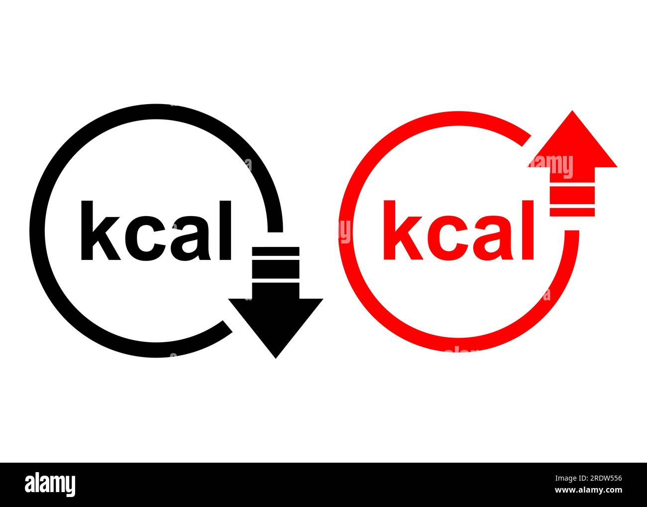 Set of Calories healthy diet icon, nutrition food low sign, kcal zero ...