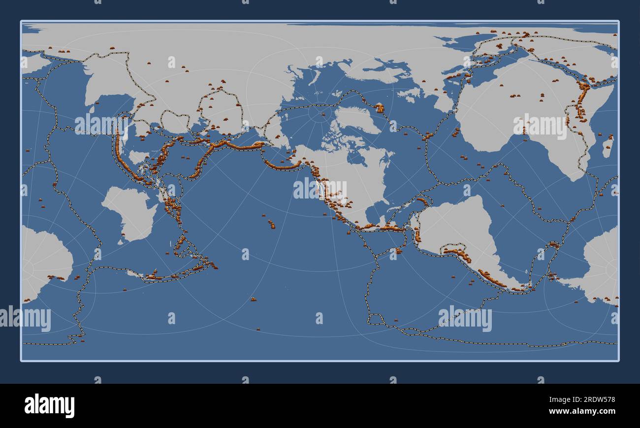 Juan de Fuca tectonic plate on the solid contour map in the Patterson ...