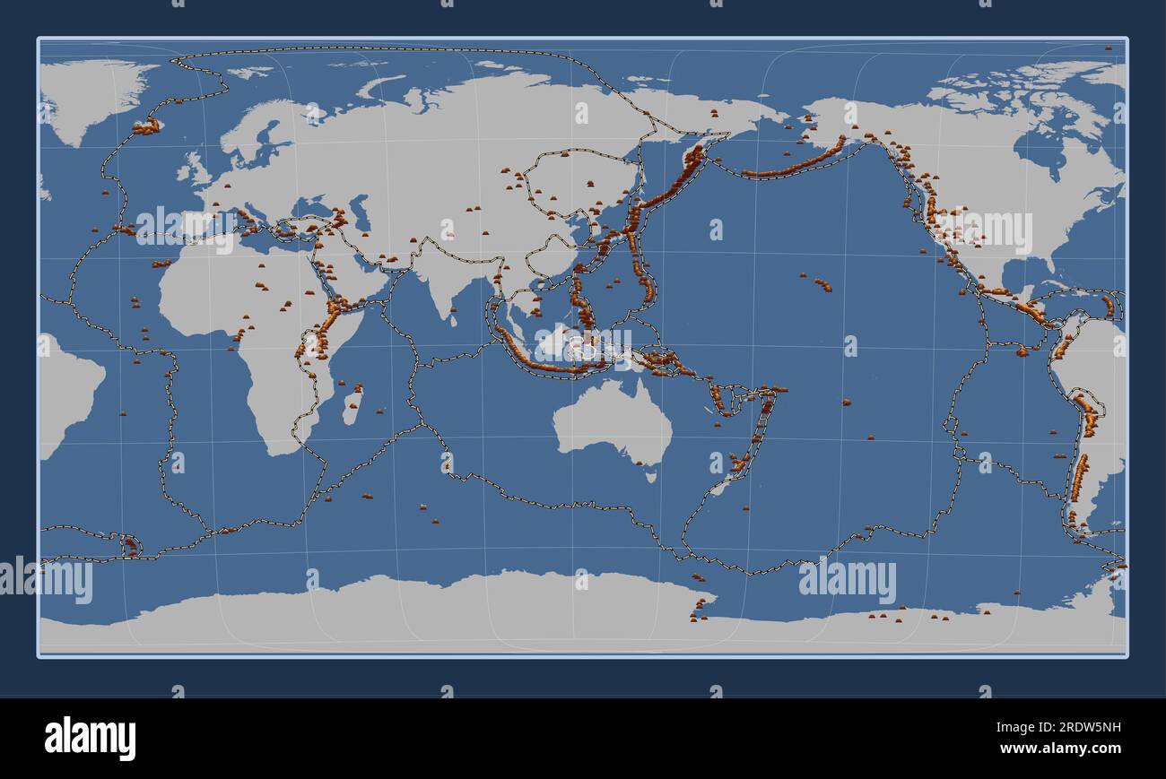 Molucca Sea tectonic plate on the solid contour map in the Patterson ...