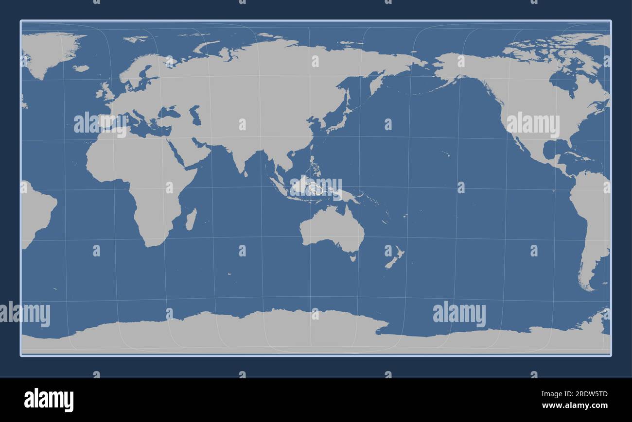 Molucca Sea tectonic plate on the solid contour map in the Patterson ...