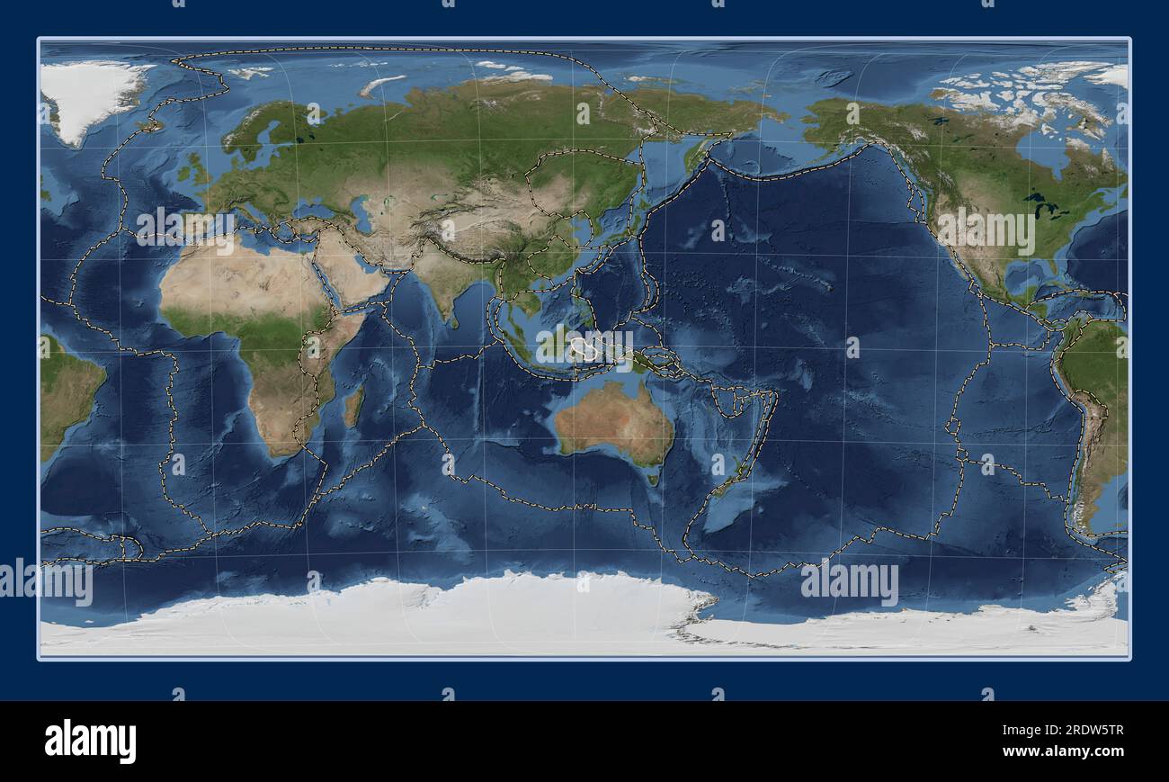 Molucca Sea tectonic plate on the Blue Marble satellite map in the ...