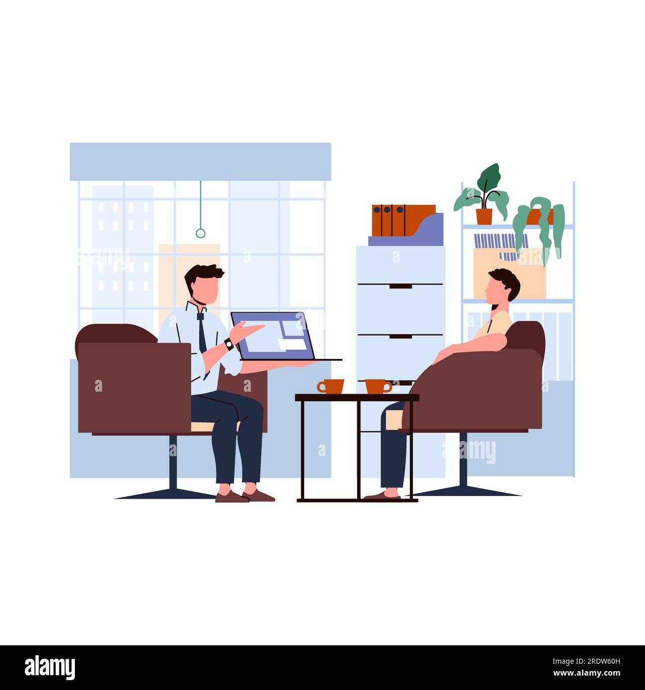 Interview coworkers Stock Vector Images - Alamy