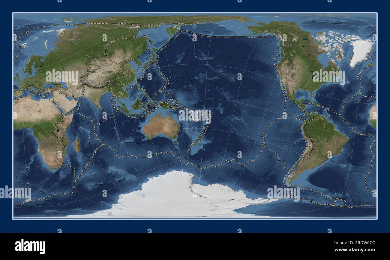 New Hebrides tectonic plate on the Blue Marble satellite map in the ...