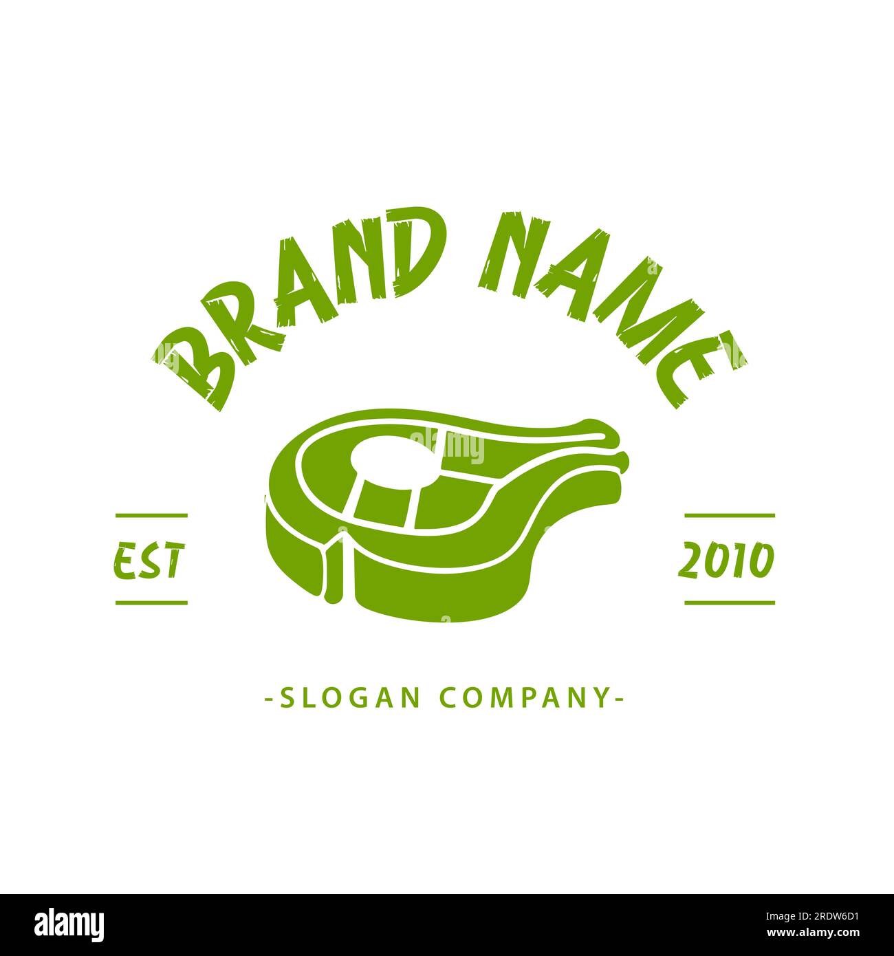 Vegetarian meat Premium logo. Plant based meat logo. Vegan steak with ...