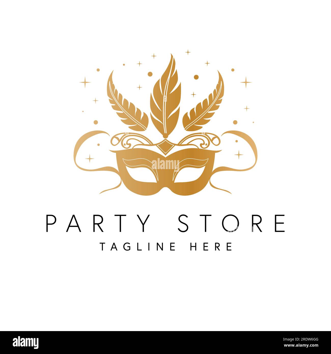 Party store vector logo design. Modern elegant party mask logo template ...