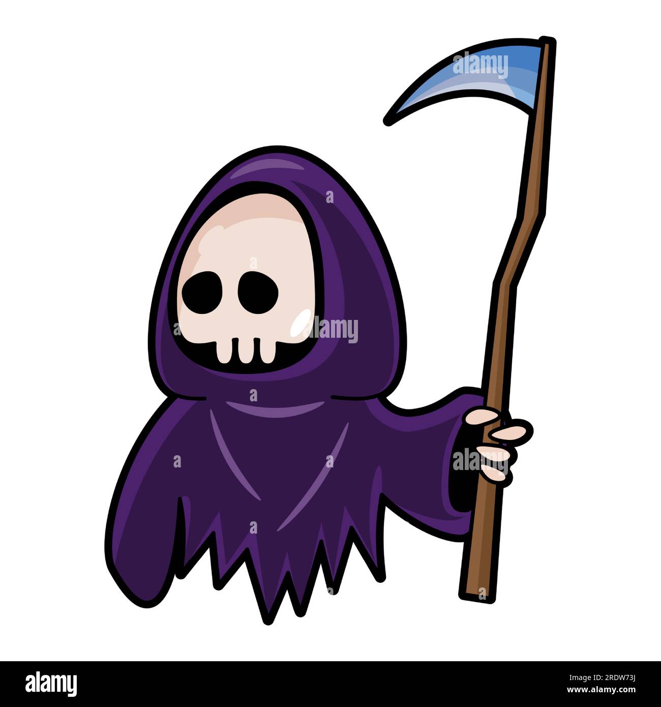 Grim reaper . Halloween cartoon characters . Vector Stock Vector Image ...