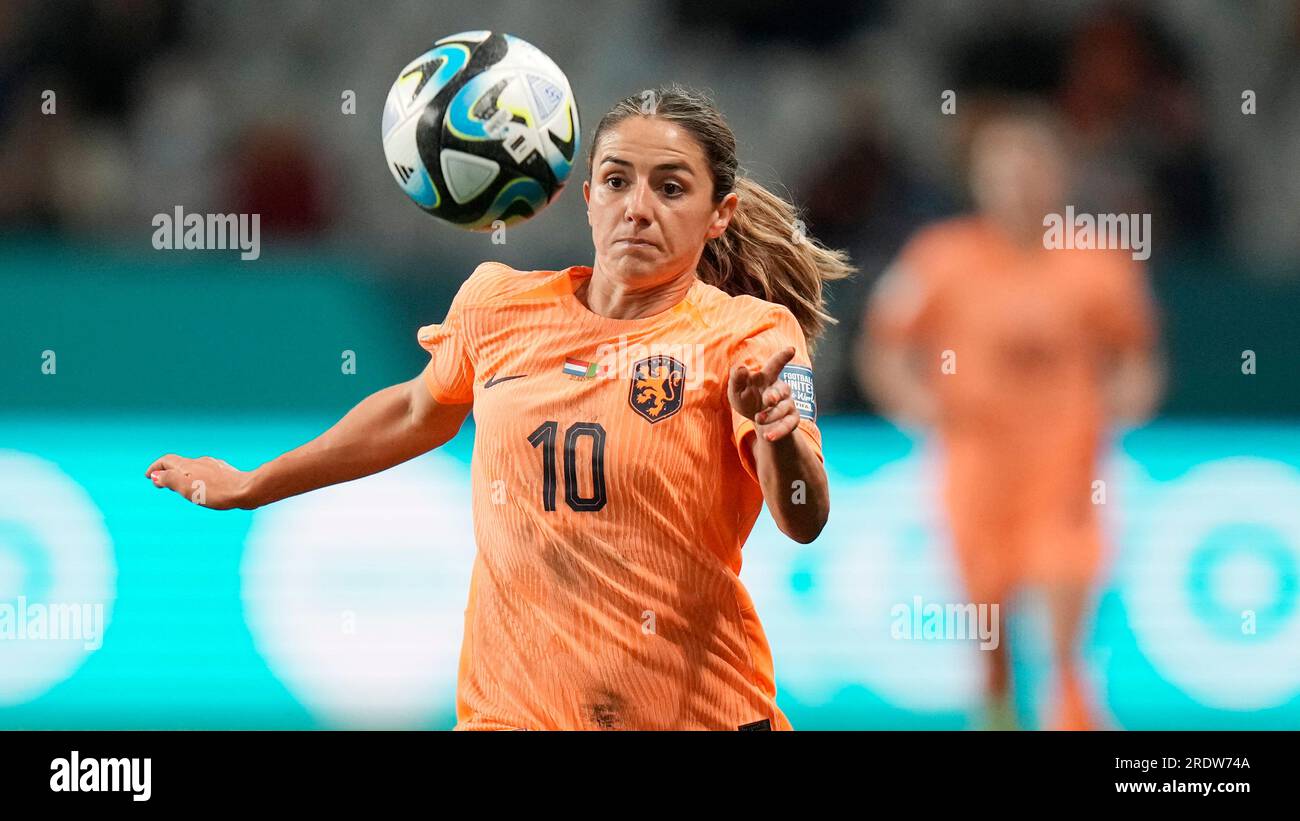 Netherlands' Danielle Van de Donk eyes the ball during the FIFA Women's ...