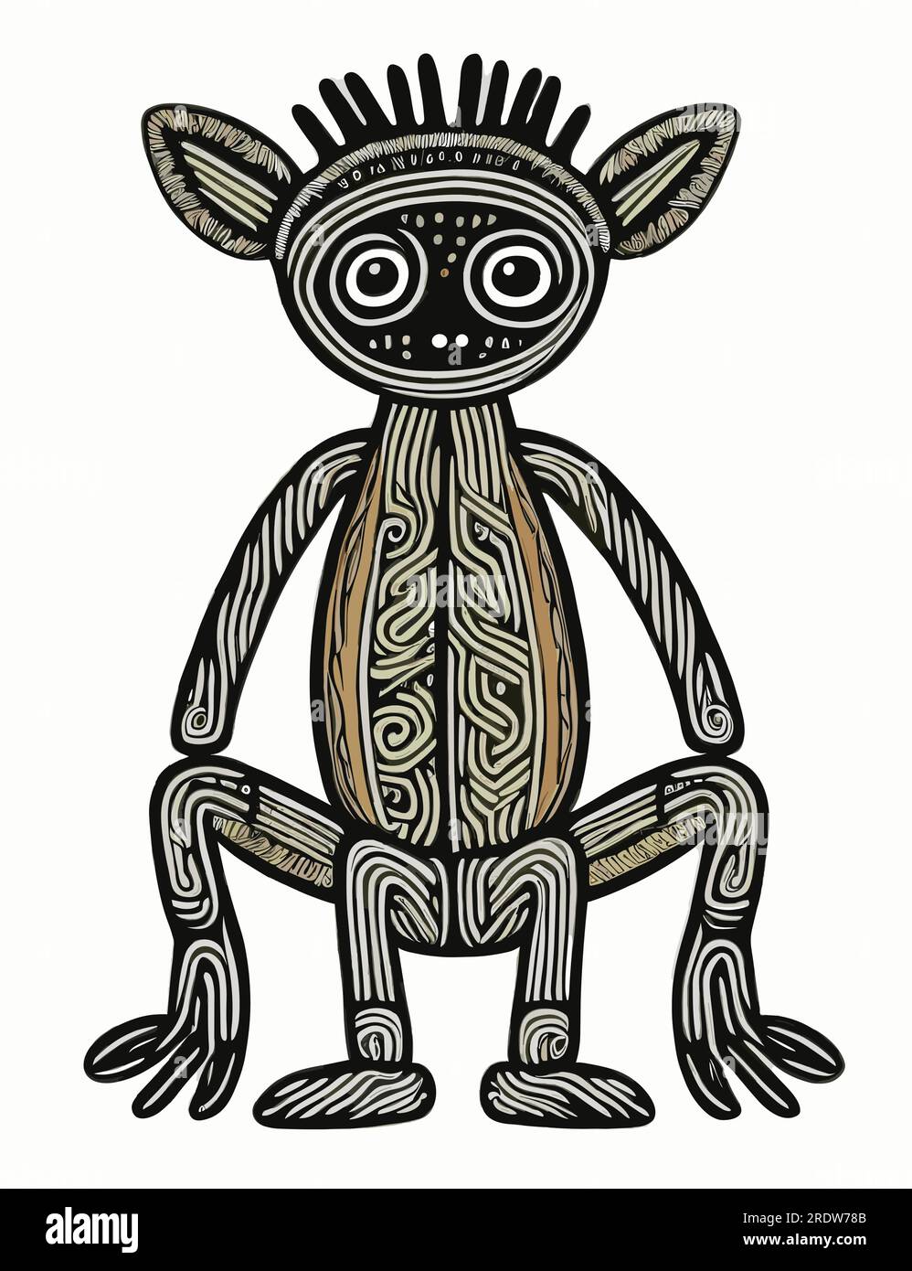 Cute folk art illustration hi-res stock photography and images - Alamy