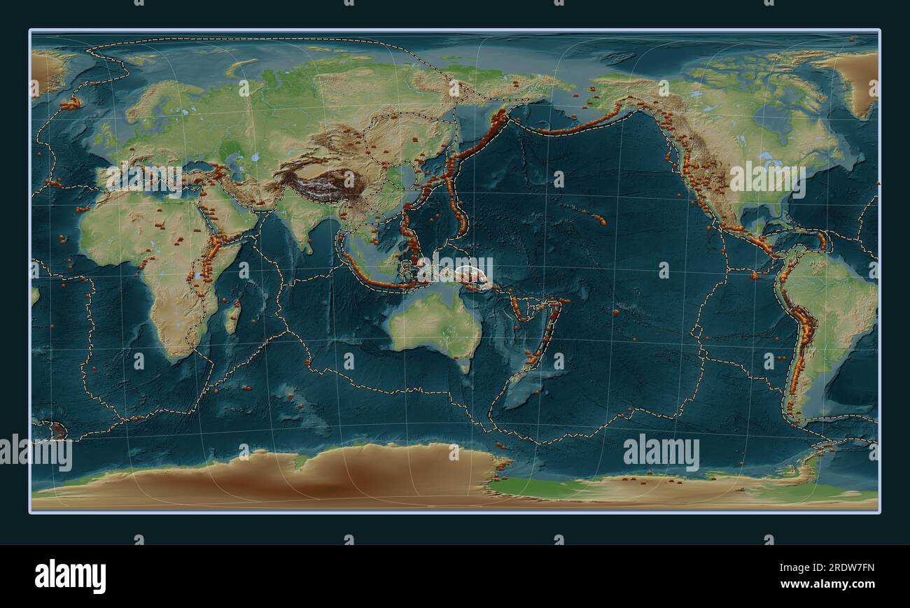 North Bismarck tectonic plate on the Wiki style elevation map in the ...