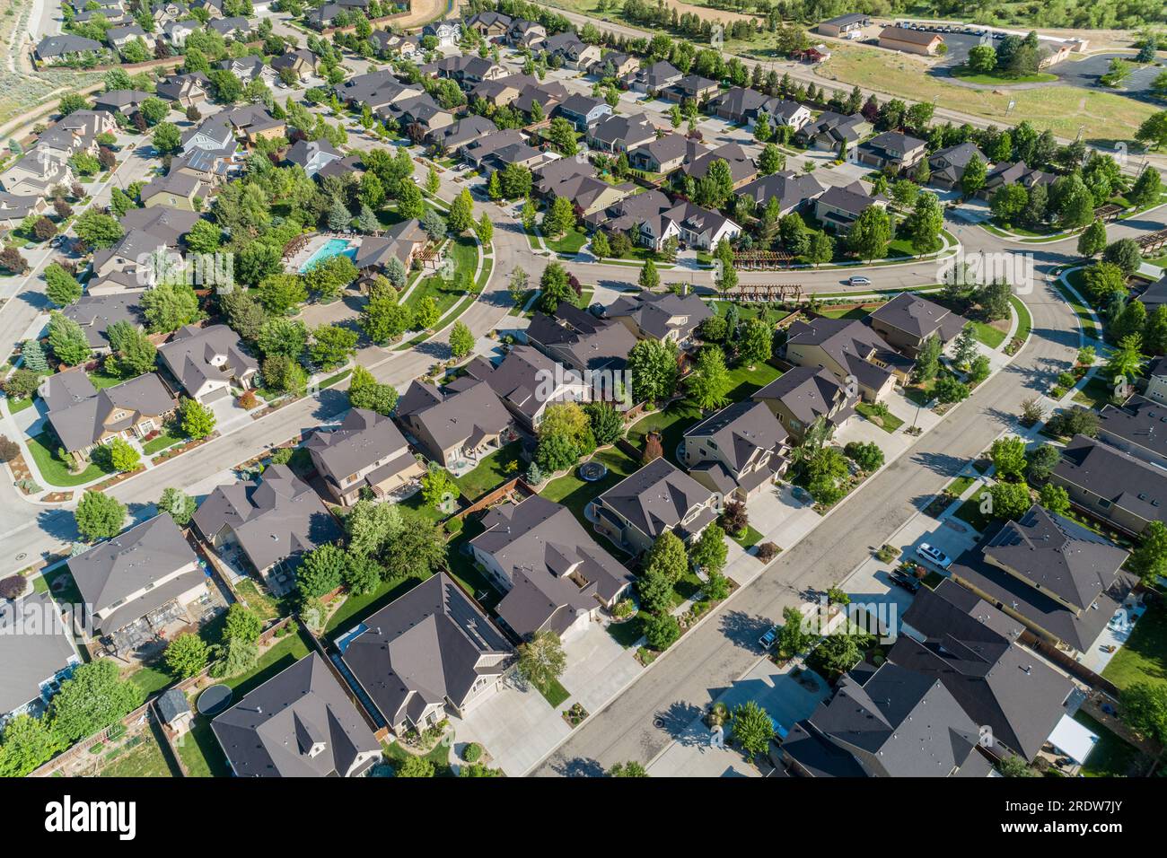 subdivision as viewed from the sky Stock Photo - Alamy