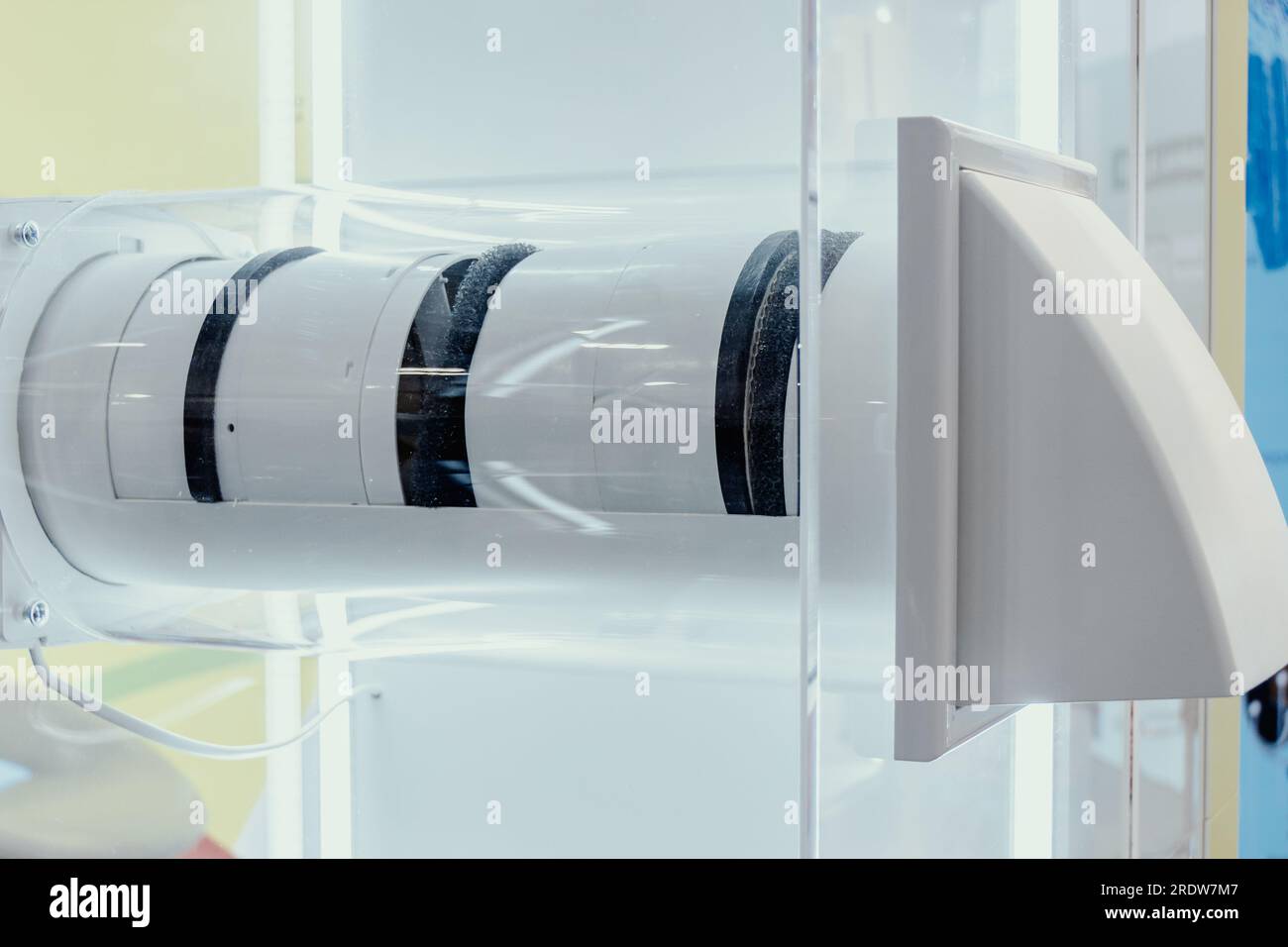 Household fan for air extraction in houses and apartments. Internal ...