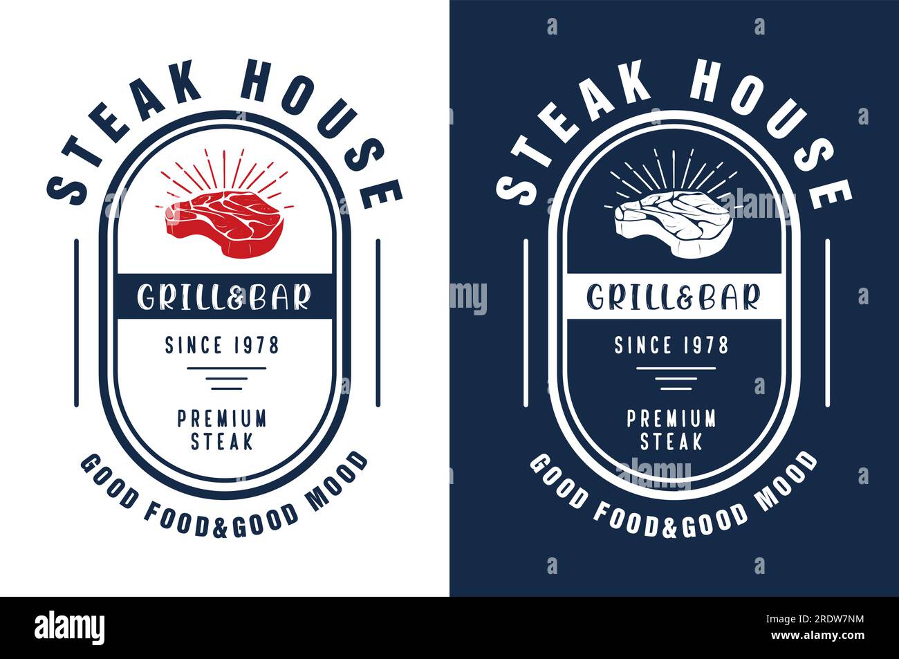 Steak House Typography Label. Premium Quality Emblems, Trendy design ...