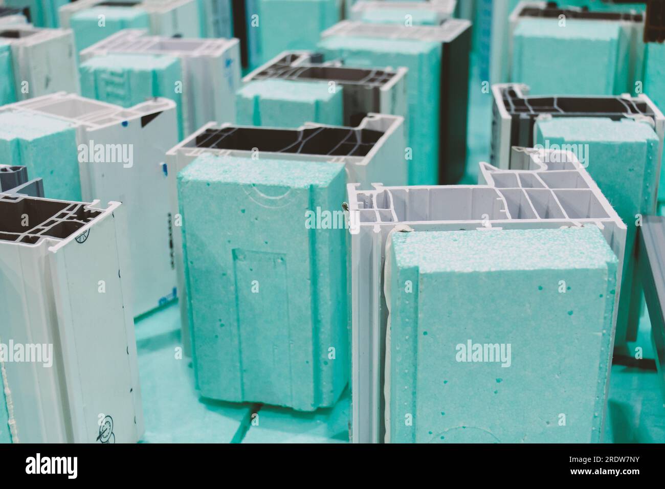 Samples of insulation of plastic windows Stock Photo - Alamy
