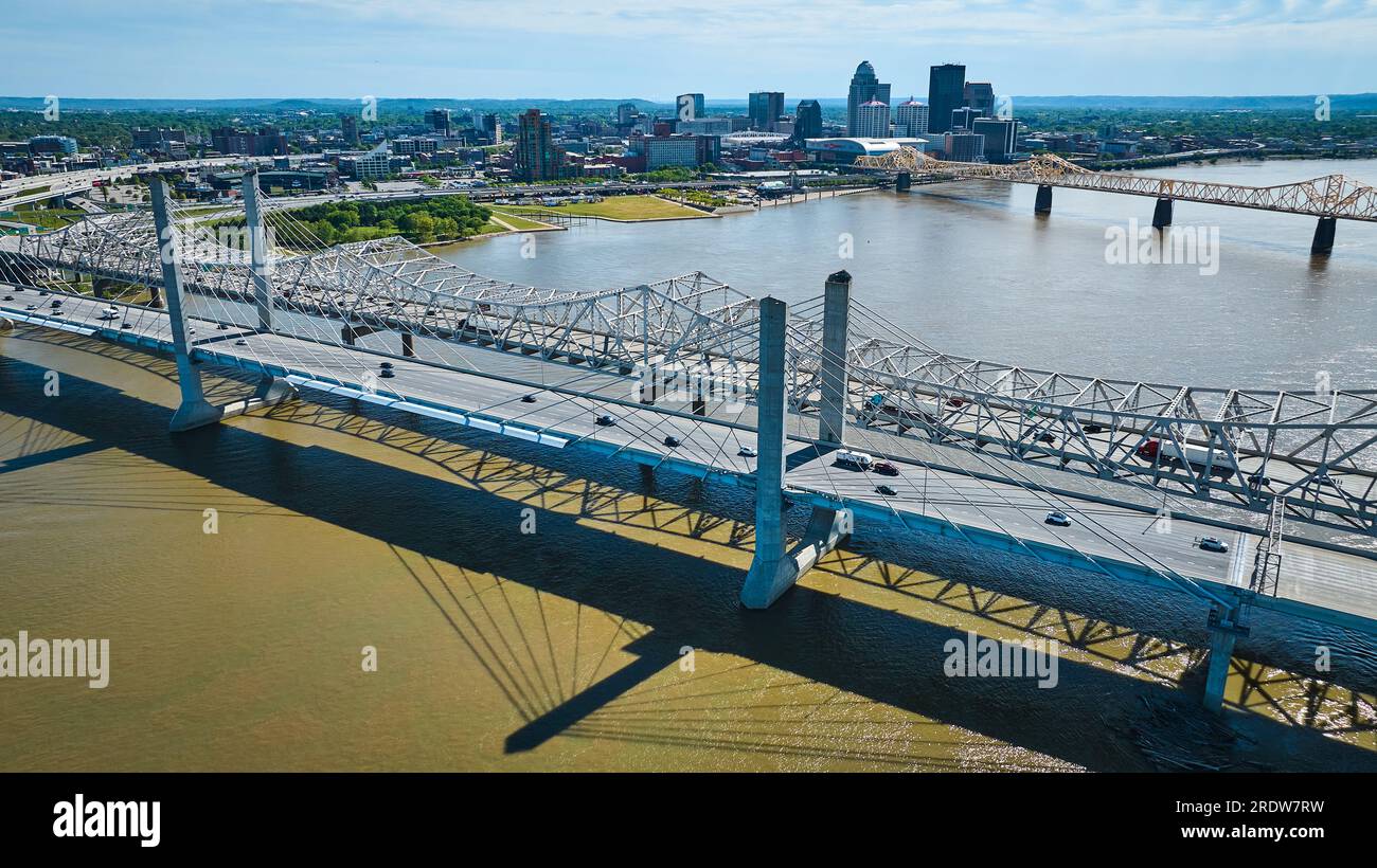 Crossing Ohio River Downtown Bridge