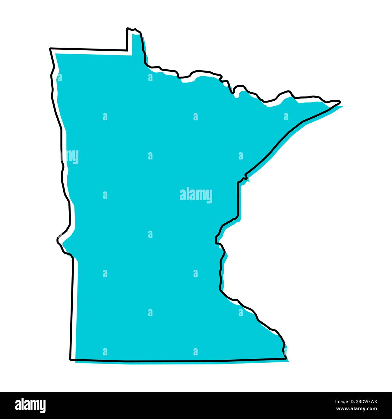 Minnesota map shape, united states of america. Flat concept icon symbol ...