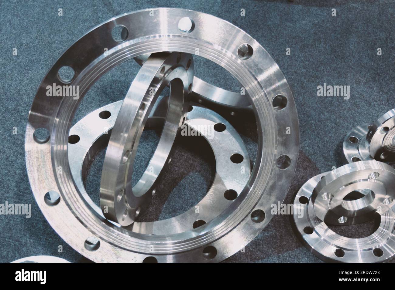 Metal ring for pipelines of different diameters Stock Photo - Alamy