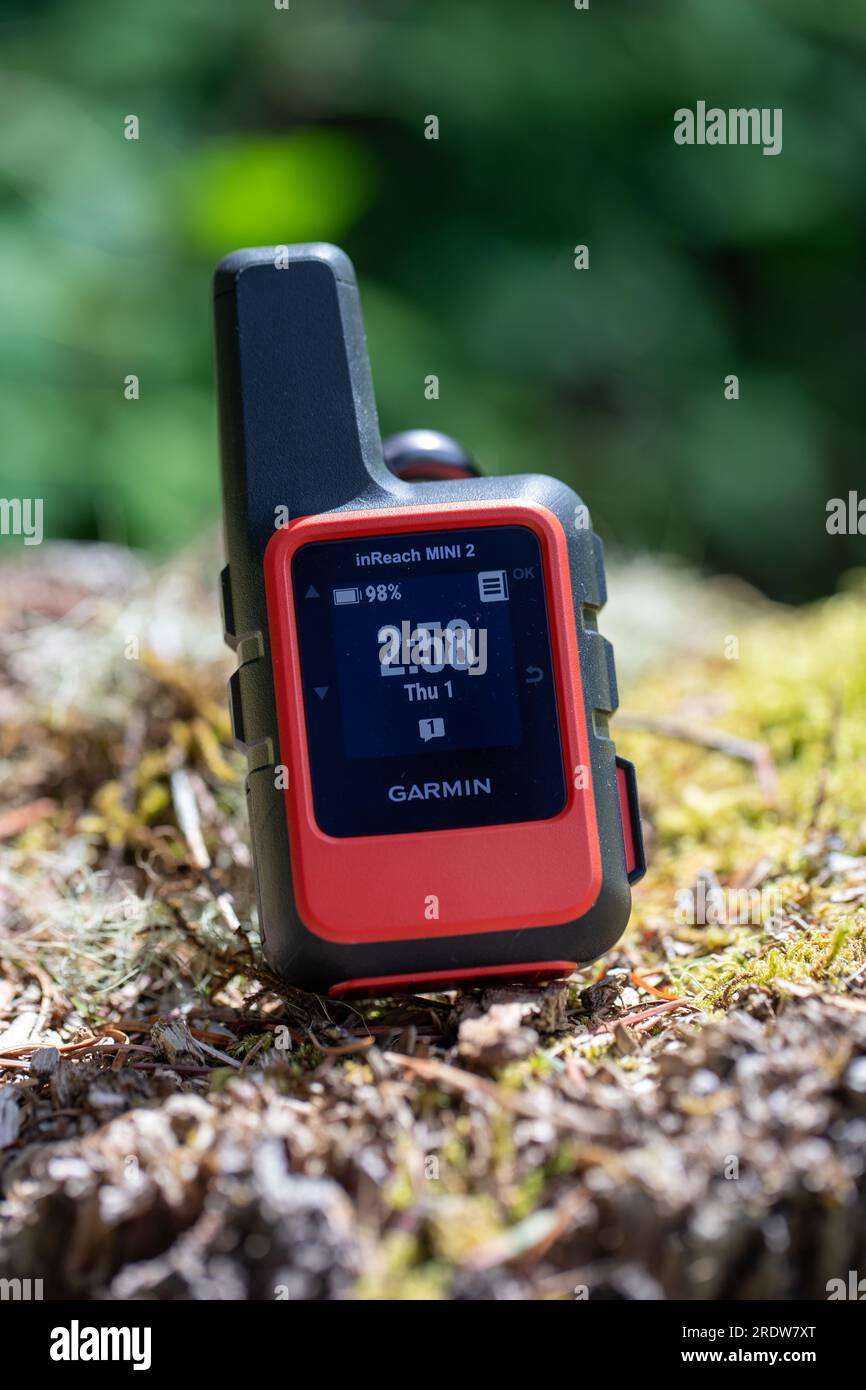 Granite Falls WA USA June 1 2023: Portable Garmin GPS InReach Mini ...