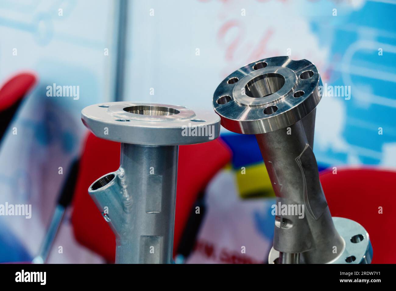 Steel flanges driving for connection Stock Photo - Alamy