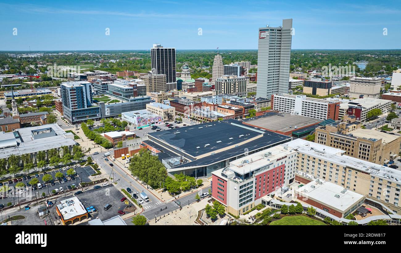 Cityscape skyline skyscraper downtown aerial city architecture ...