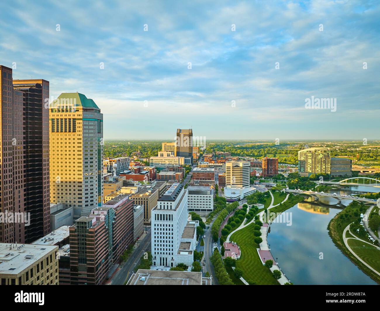 Aerial downtown columbus ohio hi-res stock photography and images - Alamy