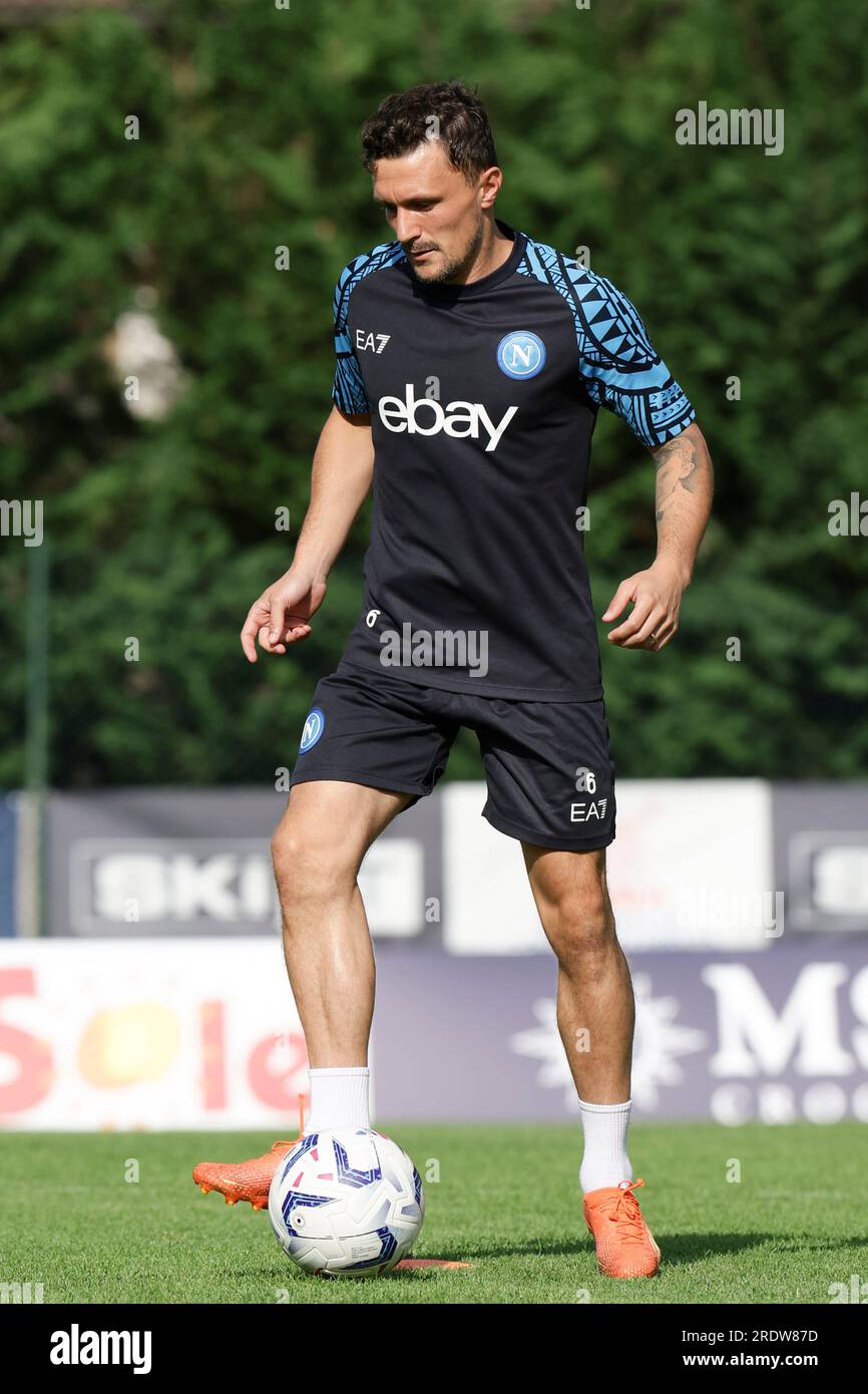 SSC Napoli's Portuguese defender Mario Rui controls the ball during the ...