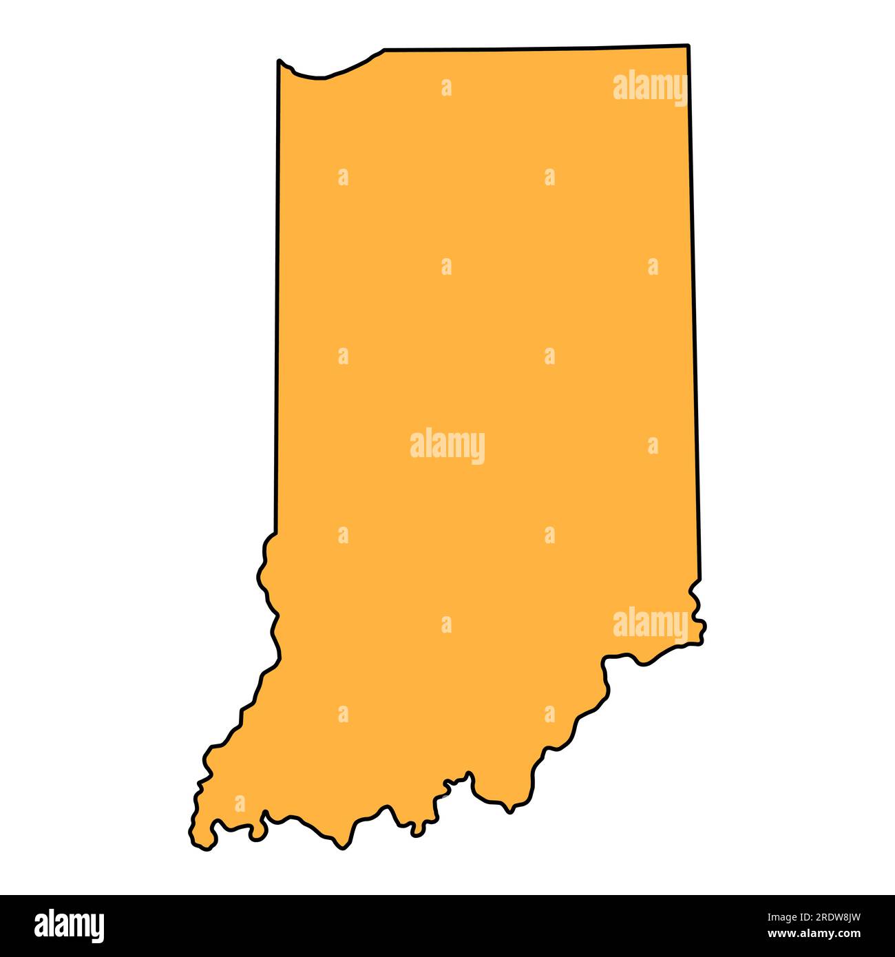 Indiana map shape, united states of america. Flat concept icon symbol ...