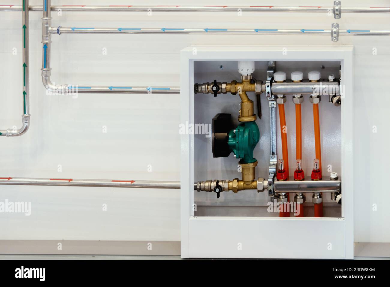 Heating boiler connection system in the house Stock Photo - Alamy