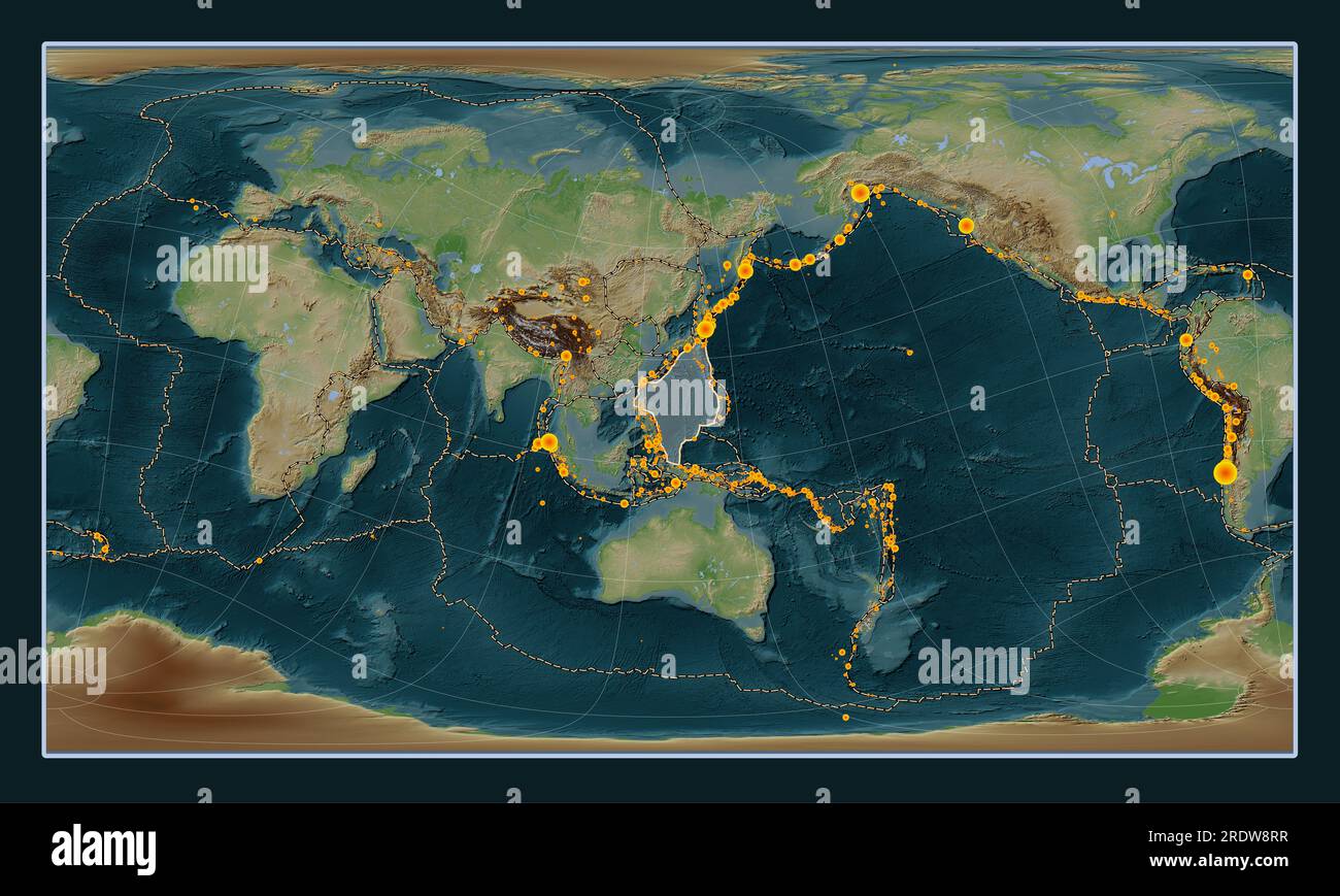 Philippine Sea tectonic plate on the Wiki style elevation map in the ...