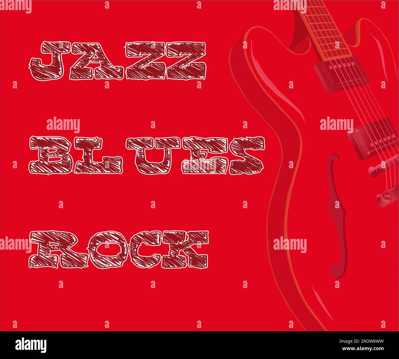 A red background for jazz blues and rock styles of music with an ...