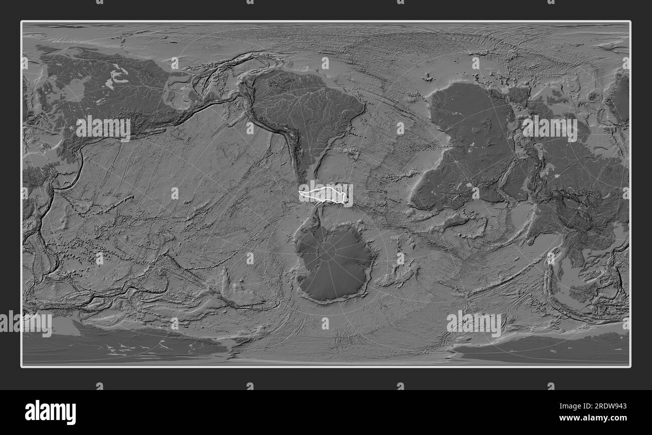 Scotia tectonic plate on the bilevel elevation map in the Patterson ...
