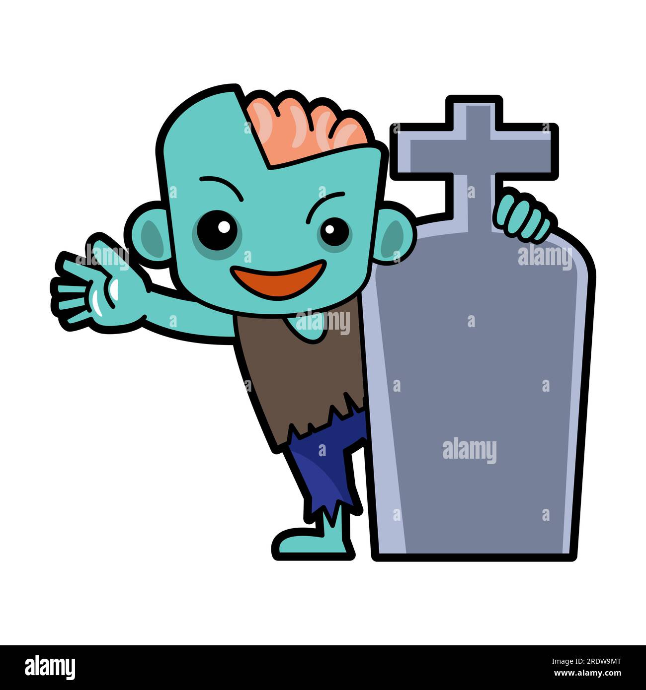 Zombie . Halloween cartoon characters . Vector Stock Vector Image & Art ...