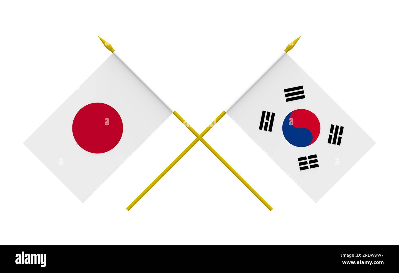 Crossed flags south korea hi-res stock photography and images - Alamy
